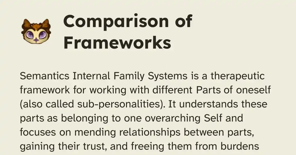 Comparison of Frameworks